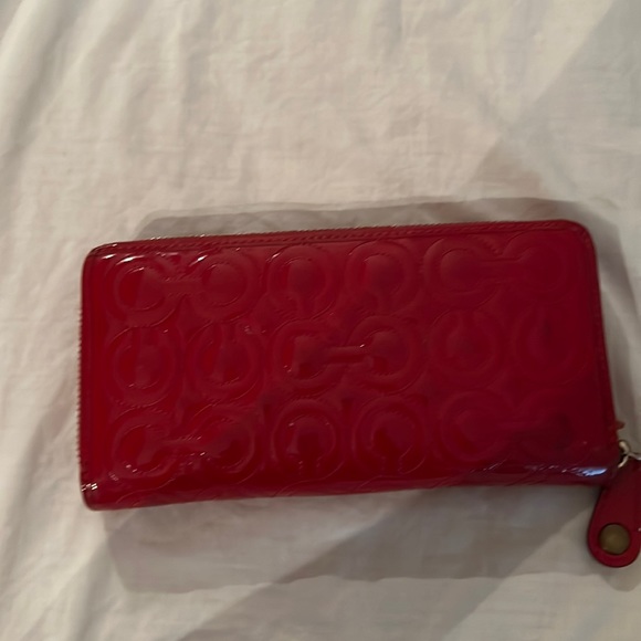 Coach | Bags | Coach Red Wallet | Poshmark